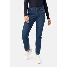 5-Pocket-Jeans STOOKER WOMEN "Zermatt Denim Straight Fit", Damen, Gr. 40, L&auml;nge 28, blau (tiefblau), Denim/Jeans, 98% Baumwolle, 2% Elasthan, straight fit lang, Jeans 5-Pocket-Jeans, Straight Fit Casual Clean Wash Denim Jeans f&uuml;r Damen