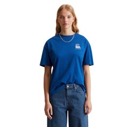 Marc O'Polo T-Shirt MARC O'POLO DENIM "aus Organic Cotton", Damen, Gr. L, blau (true blau), Obermaterial: 100% Baumwolle, unifarben, relaxed fit, Rundhals, normaler Saum, Shirts T-Shirt