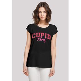 T-Shirt F4NT4STIC "Cupid Vibes Valentinstag Amor", Damen, Gr. 4XL, schwarz, Obermaterial: 100% Baumwolle, regular fit, Rundhals, ohne B&uuml;ndchen, Shirts T-Shirt, Premium Qualit&auml;t