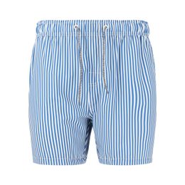 Badeshorts CRUZ "Kenny", Jungen, Gr. 128, EURO-Gr&ouml;&szlig;en, blau (blau, wei&szlig;), 92% Polyester, 8% Elasthan, gestreift, Badehosen Badeshorts, im maritimem Look