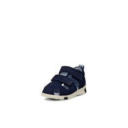 Lauflernschuh Ecco "Mini Stride Sandal", Baby, Gr. 26, blau (dunkelblau), Nubukleder, Schuhe Lauflernschuh, Babyschuh, Sandale, Sommerschuh mit Lederinnensohle