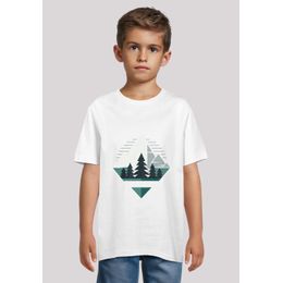 T-Shirt F4NT4STIC "Hike More Mountains", M&auml;dchen, Gr. 122/128, wei&szlig;, Obermaterial: 100% Baumwolle, regular fit, Rundhals, ohne B&uuml;ndchen, Shirts T-Shirt, Premium Qualit&auml;t