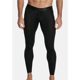 Trainingstights LEO BY LEONISA, Damen, Gr. L, EURO-Gr&ouml;&szlig;en, schwarz, 79% Polyamid, 17% Elasthan, 4% Polyester, Hosen, mit atmungsaktiven Mesh-Eins&auml;tzen