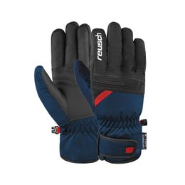 Skihandschuhe Reusch "Baldo R-TEX XT", Damen, Gr. 10.5, rot (rot, blau), 80% Polyester, 19% Polyurethan, 1% Elasthan, mehrfarbig, Handschuhe, warm und wasserdicht