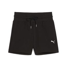 Sporthose Puma "WARDROBE ESS 4" Shorts Damen", Damen, Gr. XL, Normalgrößen, schwarz, Obermaterial: 32% Polyester, 68% Baumwolle; Rippe: 96% Baumwolle, 4% Elasthan; Tasche – Oben: 100% Baumwolle, unifarben, regular fit, Hosen Sporthose
