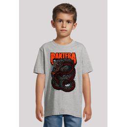 T-Shirt F4NT4STIC "Pantera Venomous Snake", M&auml;dchen, Gr. 134/140, grau (erdgrau), Obermaterial: 100% Baumwolle, regular fit, Rundhals, ohne B&uuml;ndchen, Shirts T-Shirt, Premium Qualit&auml;t