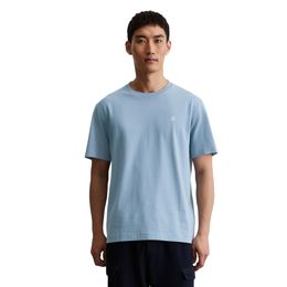 Marc O'Polo T-Shirt MARC O'POLO "aus reiner Bio-Baumwolle", Herren, Gr. L, blau (meltwater), Obermaterial: 100% Baumwolle, unifarben, Basic, regular fit, Rundhals, normaler Saum, Shirts