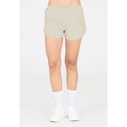 ENDURANCE ATHLECIA Shorts ATHLECIA "Alain", Damen, Gr. 42, EURO-Größen, beige (hellbeige), 91% Polyester, 9% Elasthan, unifarben, kurz, Hosen Shorts, mit Quick-Dry-Funktion