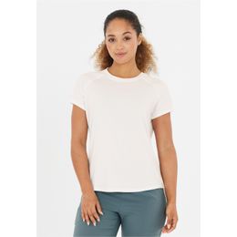 ENDURANCE ATHLECIA Funktionsshirt ATHLECIA "Gaina", Herren, Gr. 36, wei&szlig;, 94% Polyester, 6% Elasthan, unifarben, normal, Rundhals, Shirts Funktionsshirt, aus weichem Material mit recycelten Anteilen
