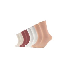 Socken s.Oliver "Socken 8er Pack", Damen, Gr. 39/42, pink (pink sand), 70% Baumwolle, 27% Polyester, 2% Elasthan, 1% Polyamid, uni, Socken Socken