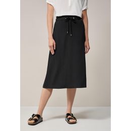 Maxirock Cecil, Damen, Gr. XS36, schwarz, Stoff, 70% Viskose, 30% Polyester, unifarben, normal wadenlang, R&ouml;cke Maxirock, mit Struktur