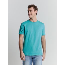 T-Shirt NO EXCESS "NO EXCESS T-Shirt mit Rundhalsausschnitt T-Shirt Crewneck Slub", Herren, Gr. L, blau (azur), 100% Baumwolle, Shirts T-Shirt