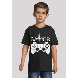 T-Shirt F4NT4STIC "Gamer Herzschlag", Mädchen, Gr. 110/116, schwarz, Obermaterial: 100% Baumwolle, regular fit, Rundhals, ohne Bündchen, Shirts T-Shirt, Premium Qualität