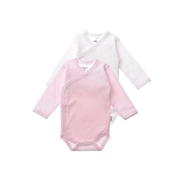 Body Liliput, Jungen, Gr. 62/68, EURO-Gr&ouml;&szlig;en, rosa (wei&szlig;, rosa), 100% Baumwolle, unifarben, normal, Bodys Body, mit praktischen Druckkn&ouml;pfen