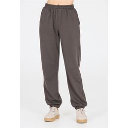 ENDURANCE ATHLECIA Sweathose ATHLECIA "Giannis", Damen, Gr. 40, EURO-Gr&ouml;&szlig;en, grau (anthrazit), 65% Polyester, 35% Baumwolle, unifarben, lang, Hosen Sweathose, mit bequemem Dehnbund