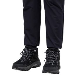 Wanderstiefel Jack Wolfskin "VOJO TOUR LT TEXAPORE MID W", Damen, Gr. UK6-EU395, Normalschaft, grau (phantom), Oberstoff: LEDER ; ;Obermaterial 2: Synthetik; Futter: Texapore Ecosphere Pro ;Sole: / EVA; 100% / EVA, Schuhe Wanderstiefel