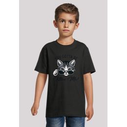 T-Shirt F4NT4STIC "K&auml;tzchen You Gotta Be Kitten Me", M&auml;dchen, Gr. 110/116, schwarz, Obermaterial: 100% Baumwolle, Rundhals, ohne B&uuml;ndchen, Shirts T-Shirt, Premium Qualit&auml;t