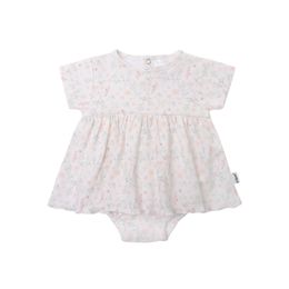 Body Liliput "Blumen", Jungen, Gr. 50/56, EURO-Gr&ouml;&szlig;en, rosa (wei&szlig;, rosa), 100% Baumwolle, bedruckt, kurz, Rundhals, Bodys Body, mit niedlichen R&uuml;schen