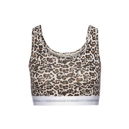 Damen Bustier, Copenhagen Studios, Gr. XSleo, Single Jersey, Obermaterial: 50% Modal (TENCEL ), 45% Baumwolle, 5% Elasthan (LYCRA), animal-print,