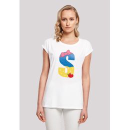 T-Shirt F4NT4STIC "Disney Alphabet S Is For Snow White Schneewittchen", Damen, Gr. L, wei&szlig;, Obermaterial: 100% Baumwolle, regular fit, Rundhals, ohne B&uuml;ndchen, Shirts T-Shirt, Print
