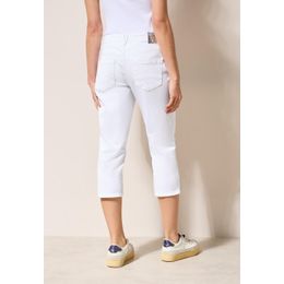 Gerade Jeans Cecil, Damen, Gr. 33, L&auml;nge 20, wei&szlig;, Jeans, 97% Baumwolle, 3% Elasthan, unifarben, kniebedeckend, Jeans, 5-Pocket-Style