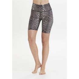 Funktionstights Endurance "Windia", Damen, Gr. 44, EURO-Gr&ouml;&szlig;en, braun (braun, wei&szlig;), 82% Polyester, 18% Elasthan, Hosen, mit leichter Kompression