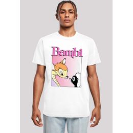 T-Shirt F4NT4STIC "Disney Bambi Nice To Meet You", Herren, Gr. M, wei&szlig;, Obermaterial: 100% Baumwolle, regular fit, Rundhals, ohne B&uuml;ndchen, Shirts T-Shirt, Herren,Premium Merch,Regular-Fit,Basic,Bedruckt