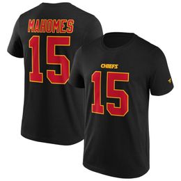T-Shirt Fanatics "Fanatics T-Shirt Kansas City Chiefs Graphic Mahomes 15", Damen, Gr. L, schwarz, 100% Baumwolle, Shirts