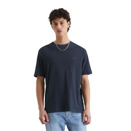 Marc O'Polo T-Shirt MARC O'POLO DENIM "aus softer Slub-Jersey-Qualität", Herren, Gr. L, blau (navy teal), Obermaterial: 100% Baumwolle, unifarben, Basic, regular fit, Rundhals, normaler Saum, Shirts