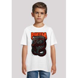 T-Shirt F4NT4STIC "Pantera Venomous Snake", Mädchen, Gr. 122/128, weiß, Obermaterial: 100% Baumwolle, regular fit, Rundhals, ohne Bündchen, Shirts T-Shirt, Premium Qualität