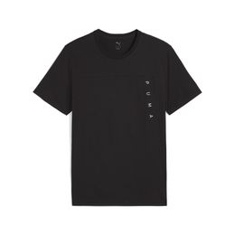 Trainingsshirt Puma "TAD TECH Triblend T-Shirt Herren", Herren, Gr. S, schwarz, 50% Polyester, 25% Baumwolle, 25% Viskose, regular fit, Rundhals, Shirts