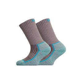 Socken UphillSport "SAANA JR 2er Pack", Damen, Gr. 34-36, grau, 45% Baumwolle, 27% Polyamid, 26% Wolle, 2% Elasthan, mehrfarbig, Socken Socken, mit Flextech-Struktur