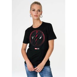 T-Shirt logoshirt "Marvel - Deadpool & Wolverine", Damen, Gr. M, schwarz, 100% Baumwolle, bedruckt, normal, Rundhals, Shirts T-Shirt, mit coolem Marvel-Print
