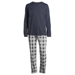 Schiesser Pyjama lang 'Night & Home' Herren Größe XL graumeliert