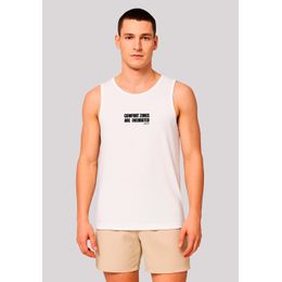 Muskelshirt F4NT4STIC "Sports Comfort Zones Are Overrated Tanktop", Damen, Gr. S, wei&szlig;, Obermaterial: 100% Polyester, regular fit, Rundhals, ohne B&uuml;ndchen, Shirts, Sport Shirt