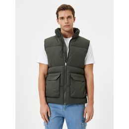 KOTON Vest 'ANORAK' male Green size S