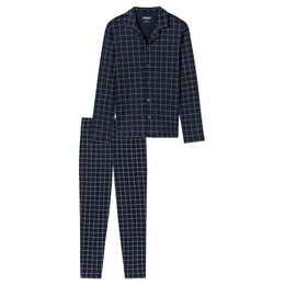 Schiesser Long Pajamas 'Fine Interlock' male Blue size M