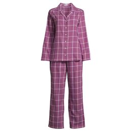 Seidensticker Pyjama 'Classic Flanell' Damen Größe XXXL lila Winterkleid