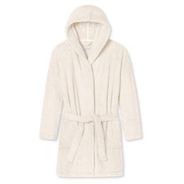 Schiesser Long Bathrobe 'Teddy Fleece' female Beige size M