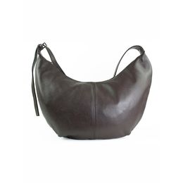 lePelou Schultertasche 'MONA' Damen Gr&ouml;&szlig;e 47 cm x 25 cm x 15 cm dunkelbraun