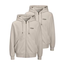 Jack & Jones Jack & Jones Zip-Up Hoodie 'Soho' male Grey size XL