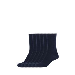 Socken s.Oliver "Socken 6er Pack", Damen, Gr. 35/38, blau (navy), 78% Baumwolle, 20% Polyamid, 2% Elasthan, uni, Socken