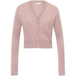 Peter Hahn - Strickjacke mit V-Ausschnitt, ros&eacute;, Gr. 48 / XL - Kaschmir