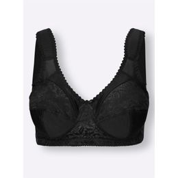 w&auml;schepur w&auml;schepur Damen Entlastungs-BH ohne B&uuml;gel mit Stretch-Spitze, schwarz, Gr&ouml;&szlig;e 110E