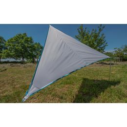 Bent Zip-Canvas Sonnensegel Grau/RV Hellblau - Pavillons & Tarps