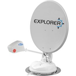 Maxview Explorer 85 cm Twin Auto Skew Satellitenanlage in wei&szlig; - Camping-Sat-Anlagen