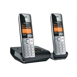 Gigaset COMFORT 500A Duo, analoges Telefon silber/schwarz, 2 Mobilteile