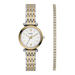 Fossil Uhr 'Carlie' Damen Gr&ouml;&szlig;e One Size gold / silber