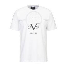 19V69 Italia T-Shirt 'Rafael' Herren Gr&ouml;&szlig;e L schwarz / wei&szlig;