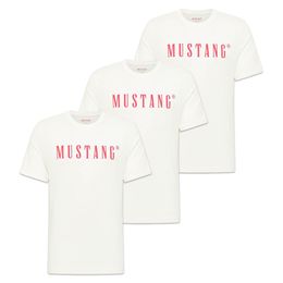 Mustang T-Shirt Herren Gr&ouml;&szlig;e XXXL blutrot / wei&szlig;